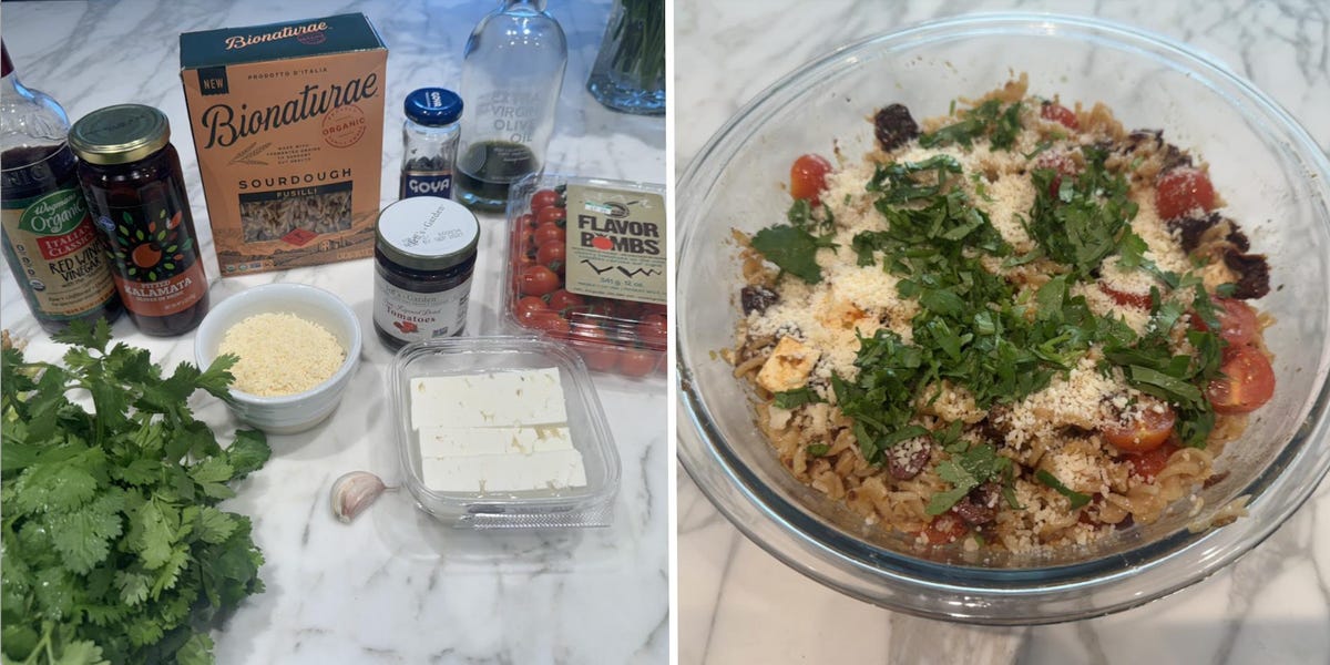 Hice la ensalada de pasta fácil de Ina Garten; La receta es sencilla y ...